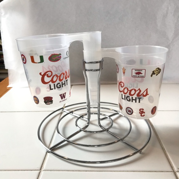 Dining | 2 Coors Light Pint Draught Tower Plastic Cups With Metal ...